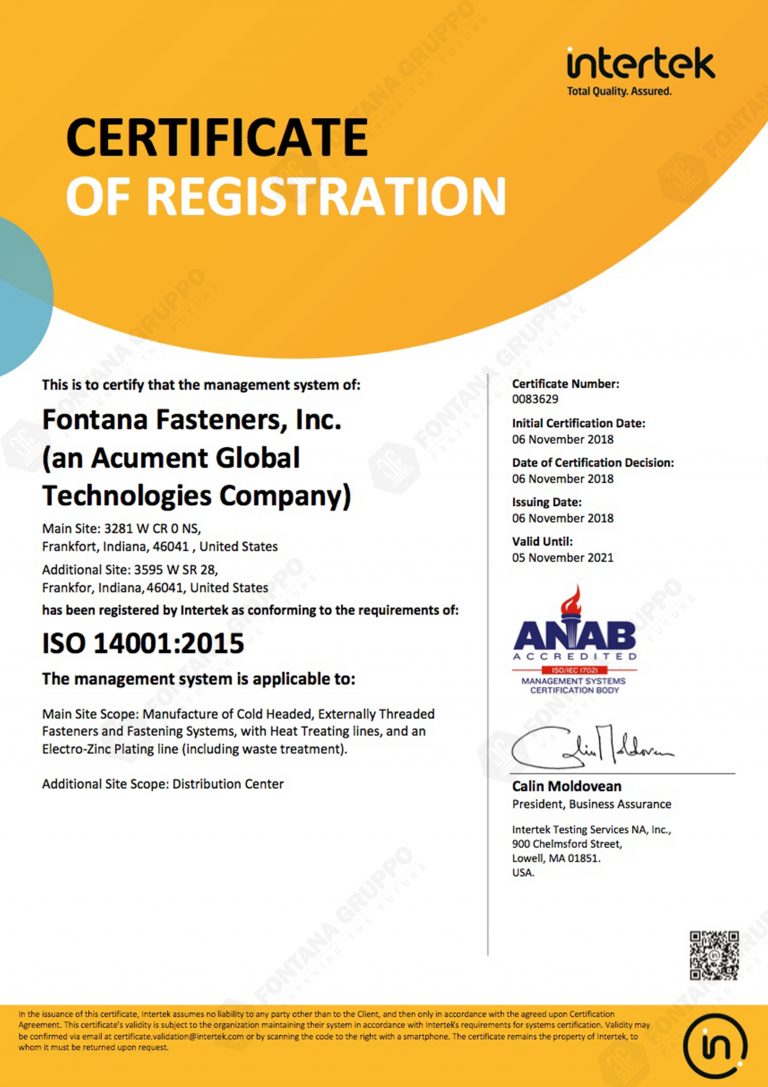 FFI and FDC Campus Certification | GruppoFontana